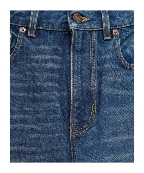 Chloé Logo Patch Flared Jeans - Mid Denim