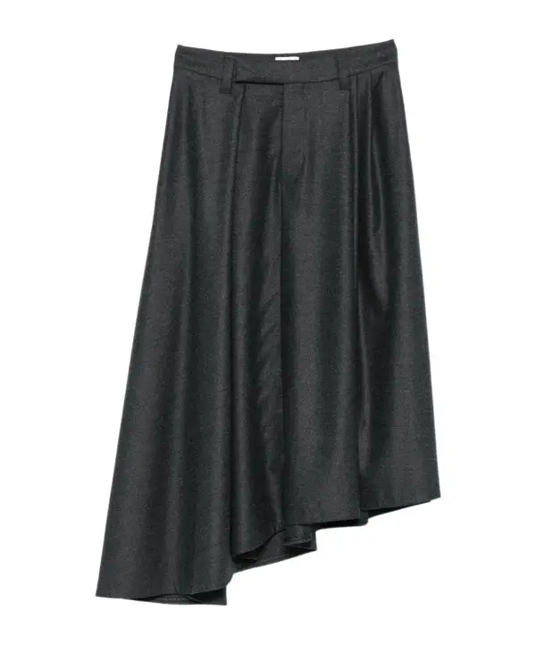 Brunello Cucinelli Pleated Asymmetric Skirt - Grey