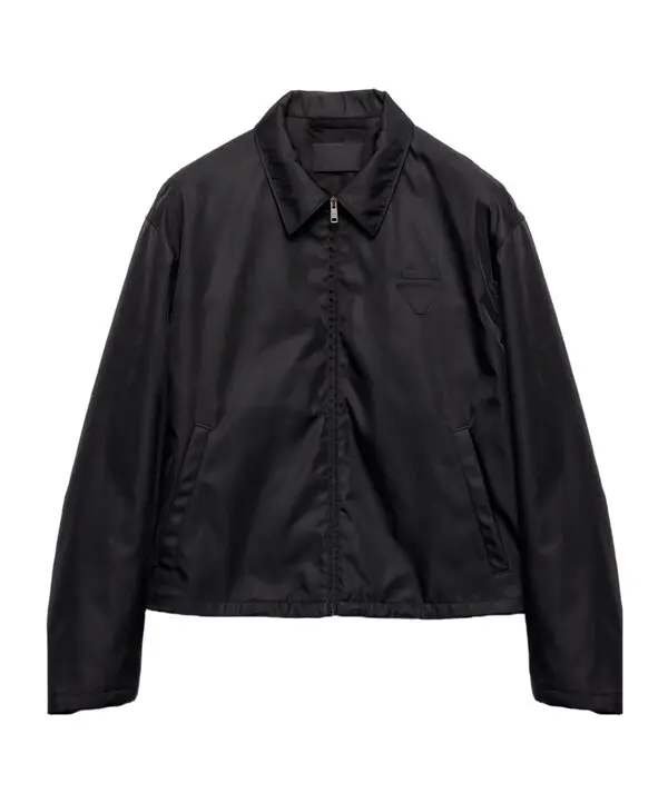 Prada Triangle-patch Zipped Jacket - Black