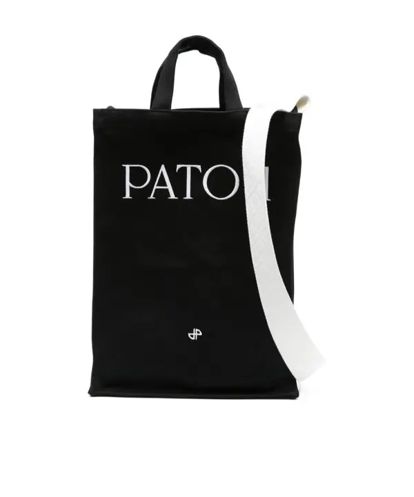 PATOU Signature Logo Tote Bag - Black/white