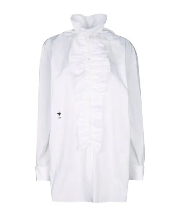 Dior Popeline Shirt With Ruffle Detail