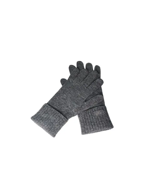 Max Mara Ribbed Knit Gloves - Black