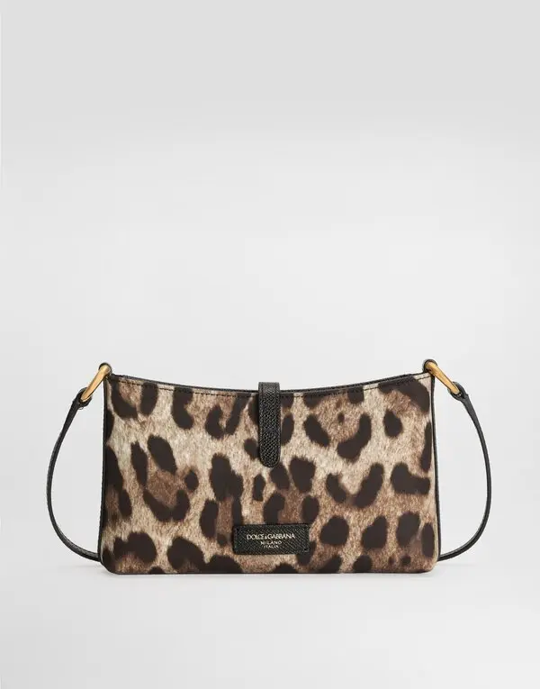 Dolce & Gabbana Leopard-printed Lock Shoulder Bag - Black