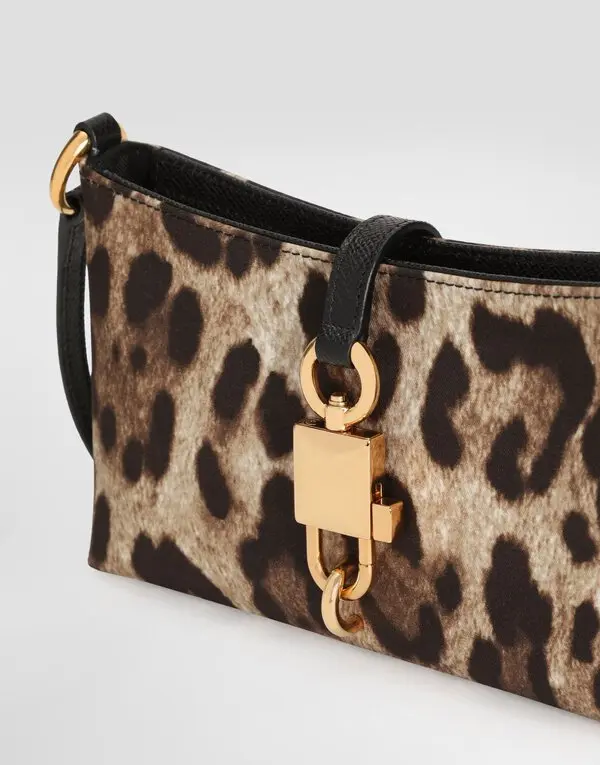 Dolce & Gabbana Leopard-printed Lock Shoulder Bag - Black