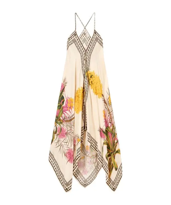 Blumarine Long Printed Twill Dress