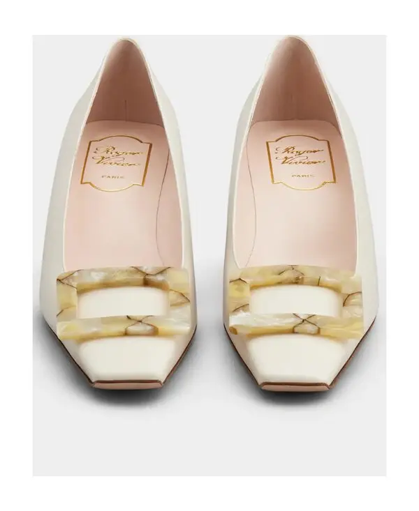 ROGER VIVIER Belle Vivier High Heel Pumps - Cream