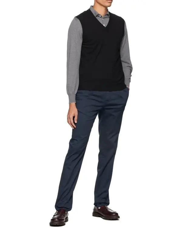 Brunello Cucinelli Pleated Straight-leg Trousers - Navy Blue