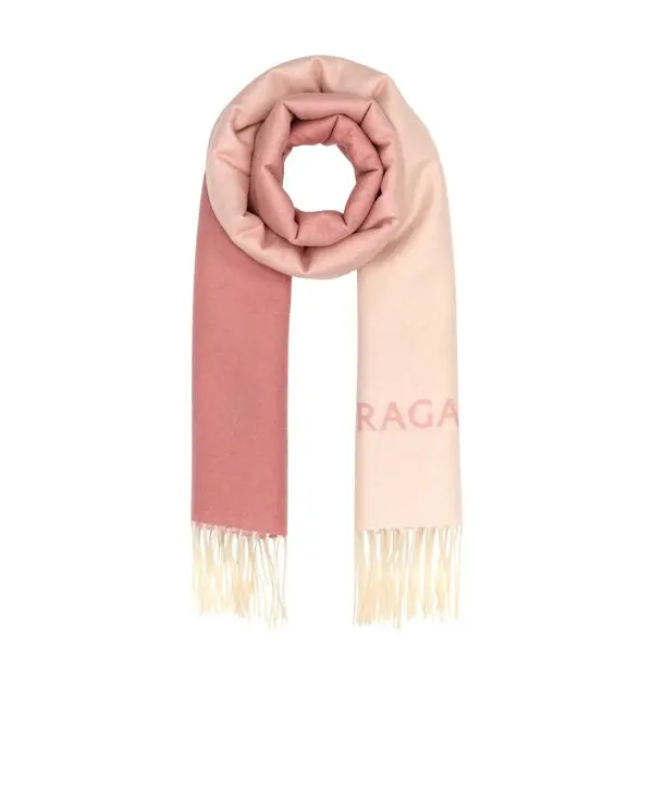 FERRAGAMO Ombr-effect Fringed Scarf - Pink