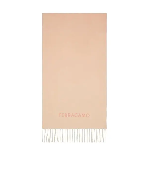 FERRAGAMO Ombr-effect Fringed Scarf - Pink
