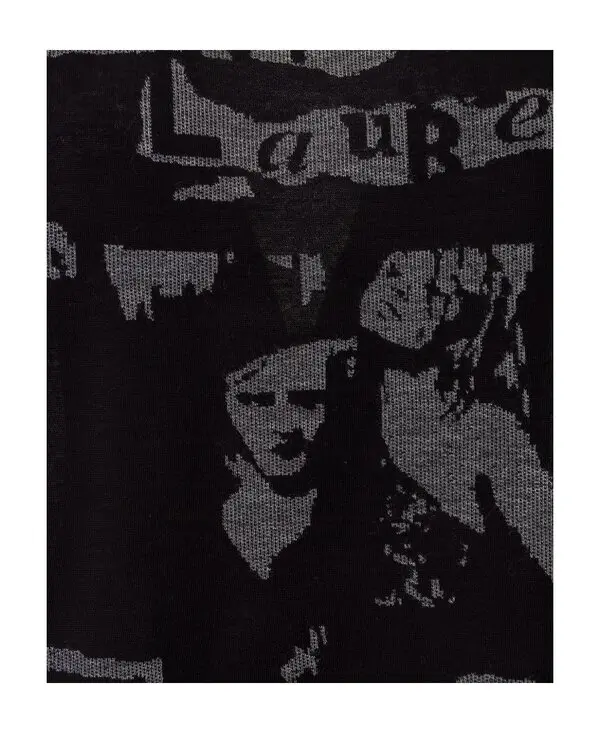 Saint Laurent Jacquard Logo Crewneck T-shirt