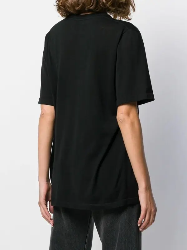 Saint Laurent Jacquard Logo Crewneck T-shirt