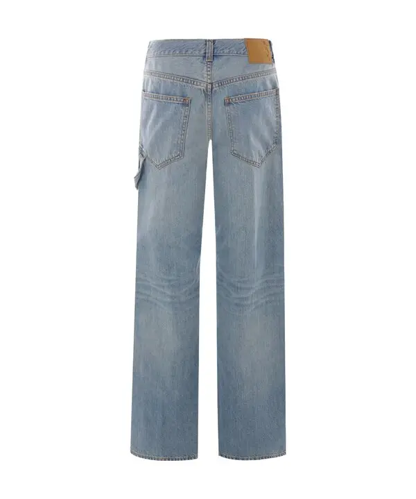 HAIKURE Logo Patch Jeans In Light Wash Denim - Blue