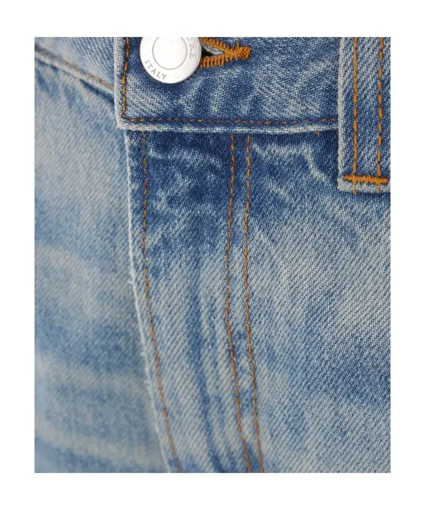 HAIKURE Logo Patch Jeans In Light Wash Denim - Blue