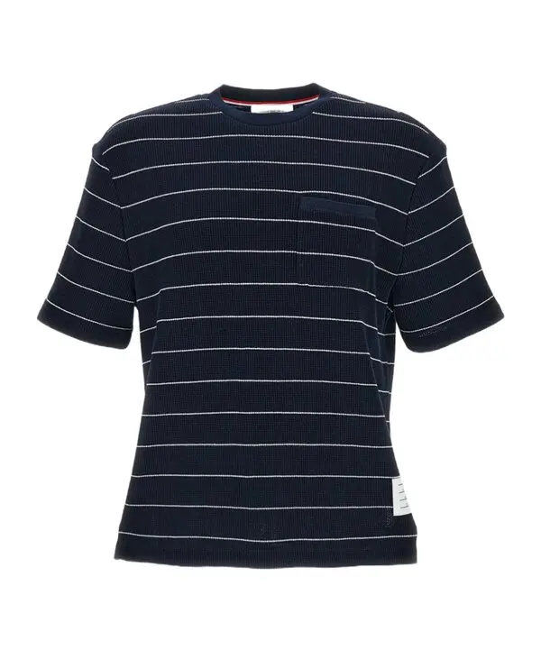 Thom Browne Crewneck Striped T-shirt - Black
