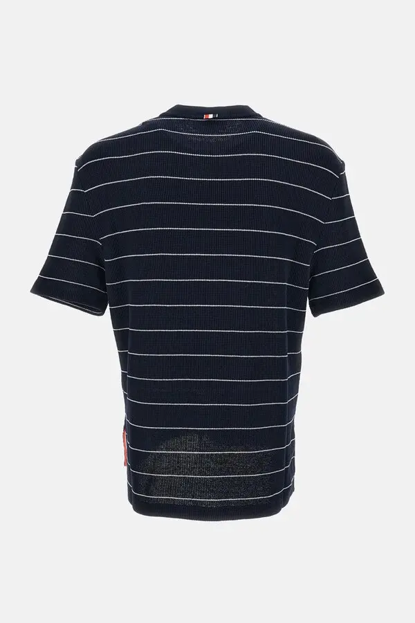 Thom Browne Crewneck Striped T-shirt - Black