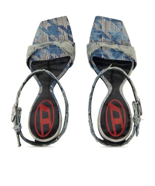DIESEL® D-amber Wedge Sandals - Light Blue