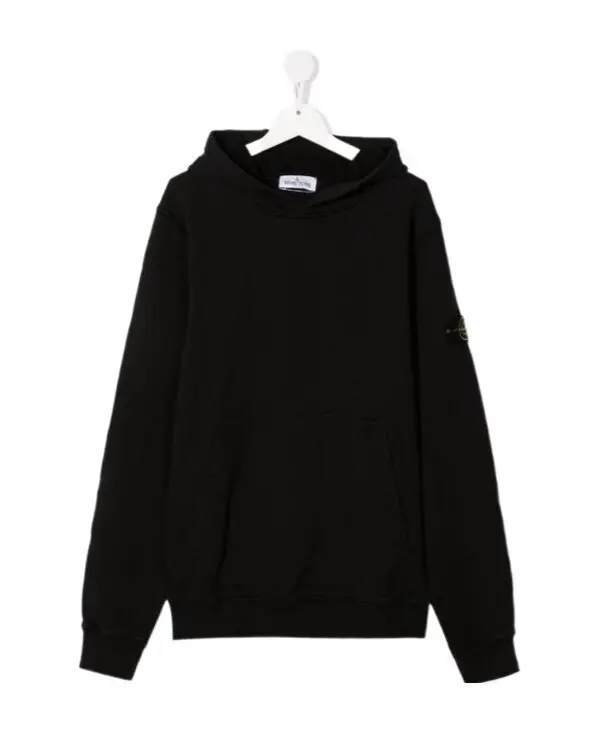 Stone Island Compass Patch Hoodie - Black