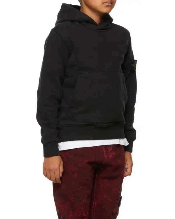 Stone Island Compass Patch Hoodie - Black