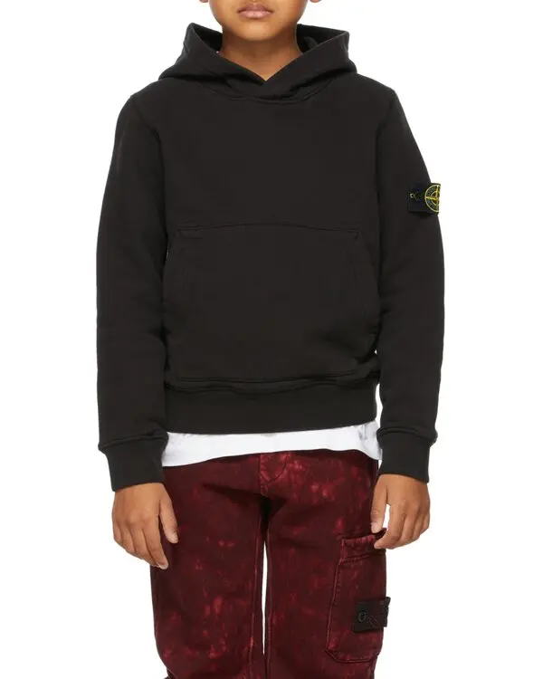 Stone Island Compass Patch Hoodie - Black