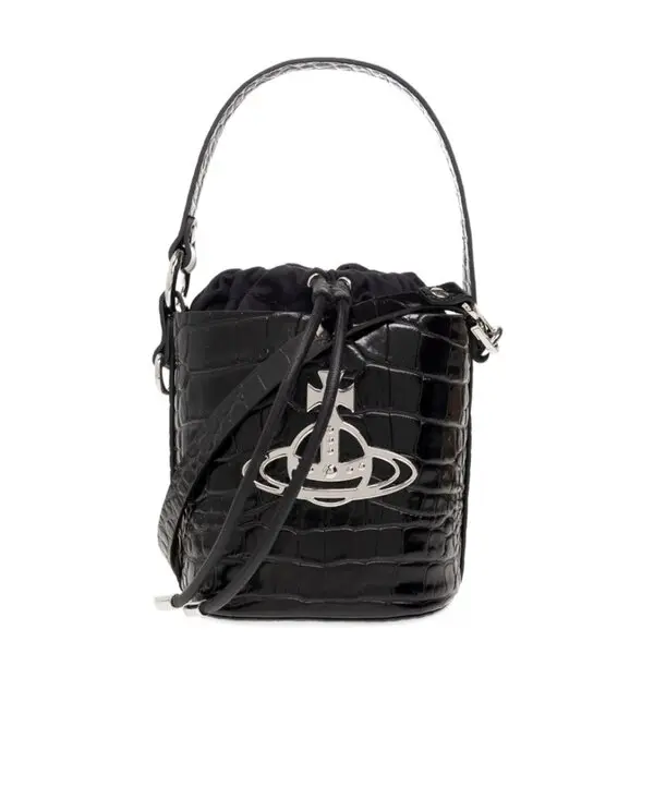 VIVIENNE WESTWOOD Orb Plaque Small Tote Bag - Black