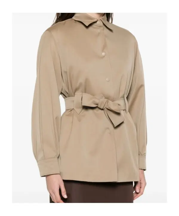 Max Mara Belted Long-sleeve Jacket