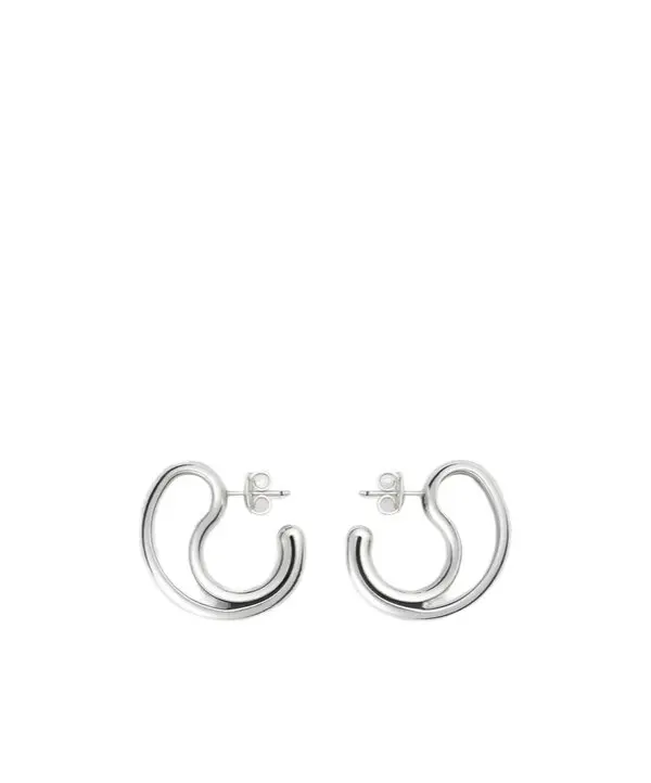 Bottega Veneta Sterling Hoop Earrings - Silver