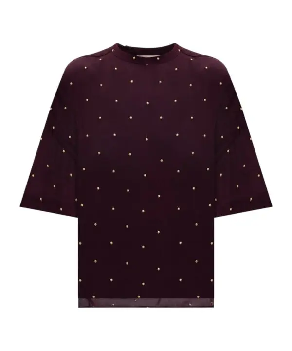 TWINSET Studded Short-sleeve T-shirt - Black