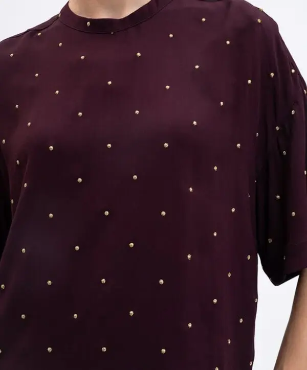TWINSET Embellished Short Sleeve T-shirt - No