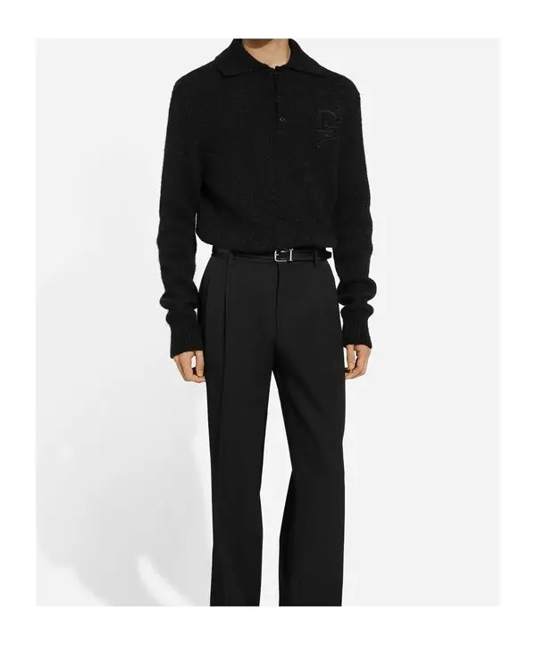 Dolce & Gabbana Dolce Gabbana Dg Logo Embroidered Knitted Polo Shirt