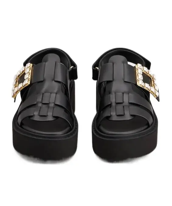 ROGER VIVIER Embellished Platform Sandals