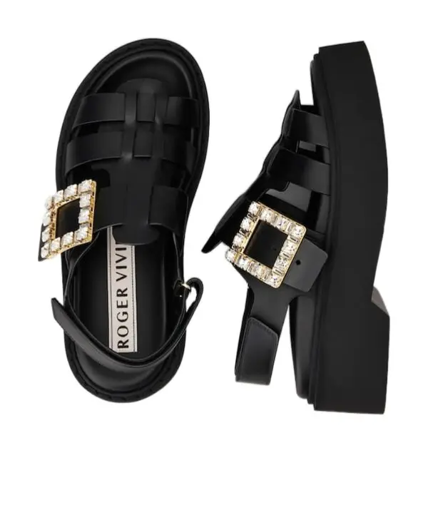 ROGER VIVIER Embellished Platform Sandals