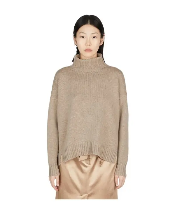 Max Mara Fine-knit Roll-neck Jumper - Nude