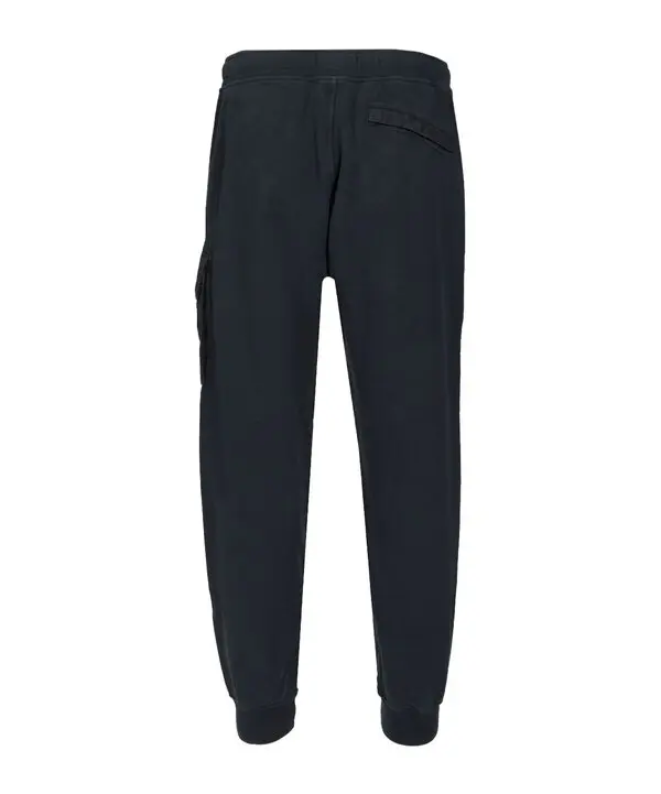 Stone Island Logo Patch Cuffed Hem Track Pants - Blue