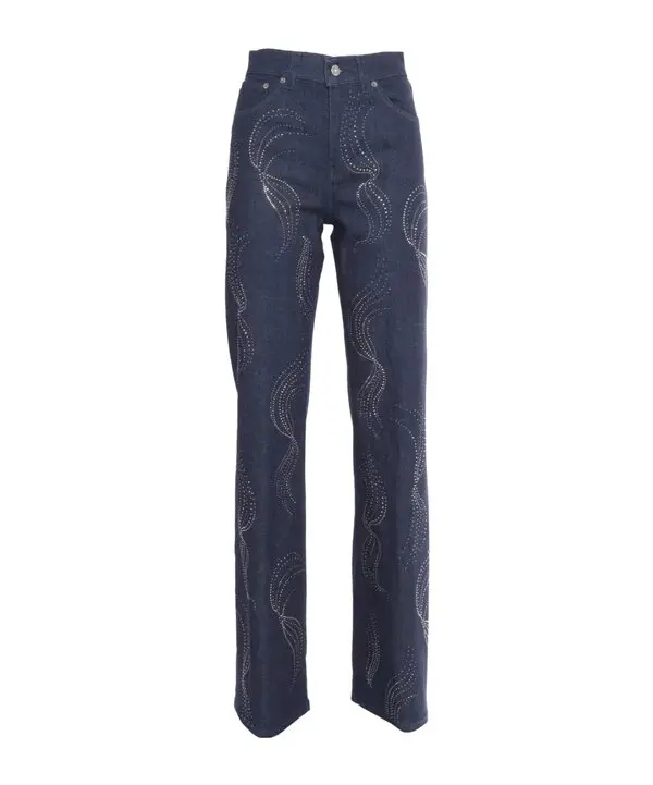 DONDUP Amber Straight-leg Embellished Jeans - Black