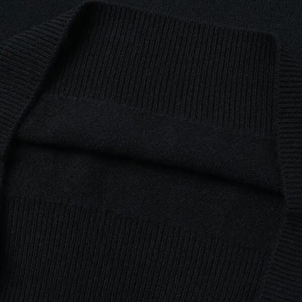 Burberry Icon Stripe Trim Wool Cashmere Sweater - Black