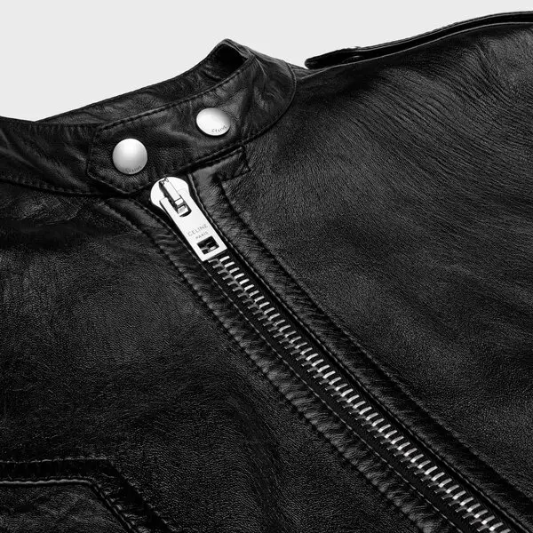 Celine Racer Blouson Jacket In Soft Lambskin