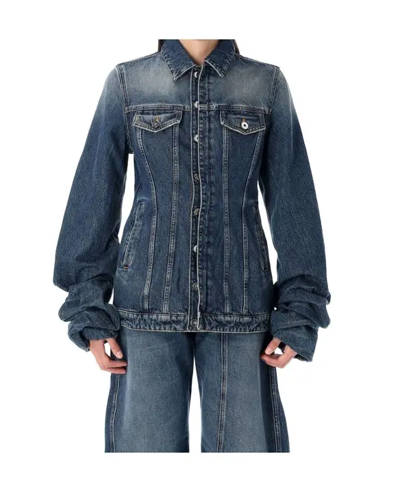 JEAN PAUL GAULTIER Fitted Denim Jacket - Blue