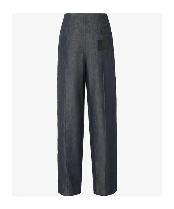 Fendi High Waist Wide Leg Jeans