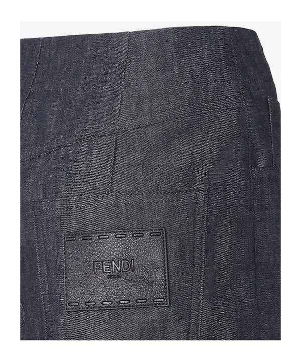 Fendi High Waist Wide Leg Jeans
