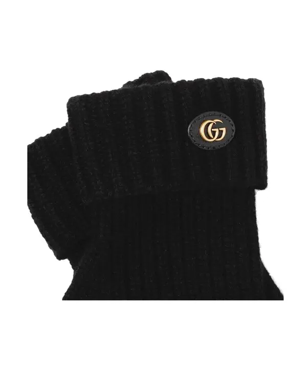 Gucci Double G Rib-knit Gloves