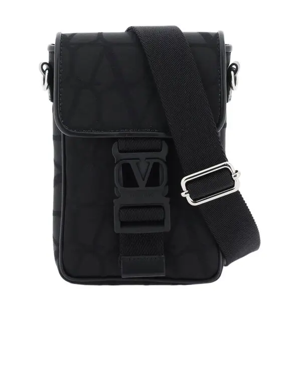 Valentino Garavani Iconographe Motif Mini Messenger Bag - Black