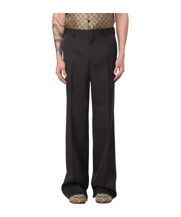 Gucci Straight-leg Tailored Trousers - Black