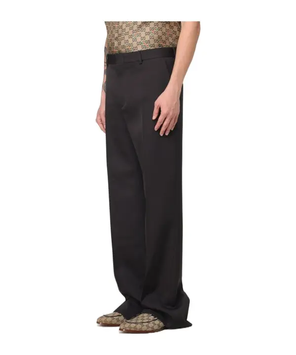 Gucci Straight-leg Tailored Trousers - Black