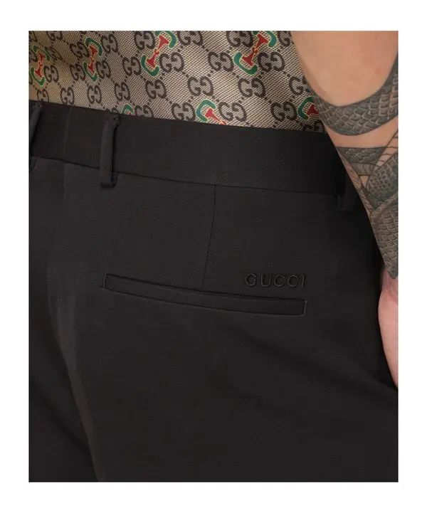 Gucci Straight-leg Tailored Trousers - Black
