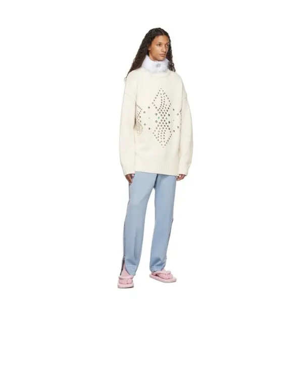 We11Done Faux Fur Collar - White