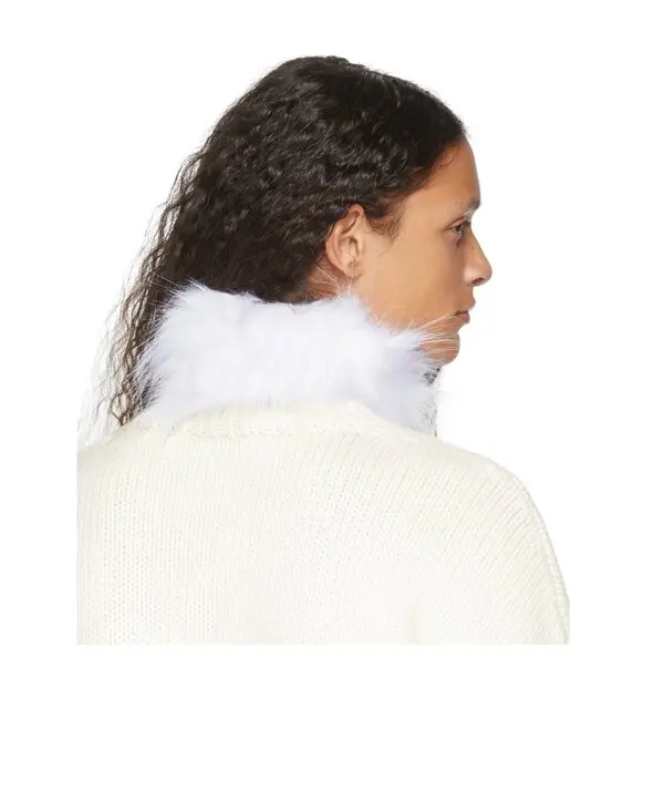 We11Done Faux Fur Collar - White