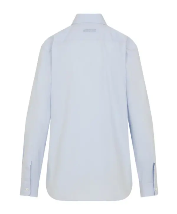 Moschino Long-sleeved Shirt With Buckle Cuffs And Printed Detail - No