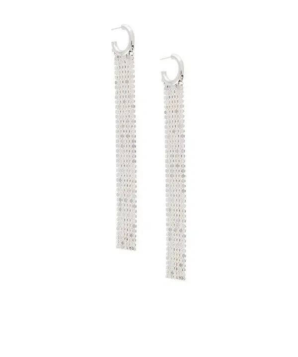 Rabanne Pixel Hoop Earrings - White
