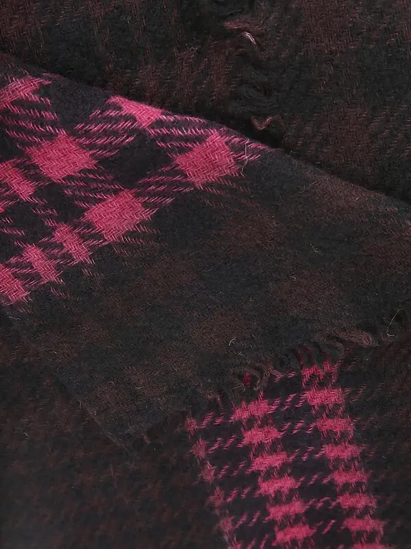 Faliero Sarti Checked Fringed-edge Scarf