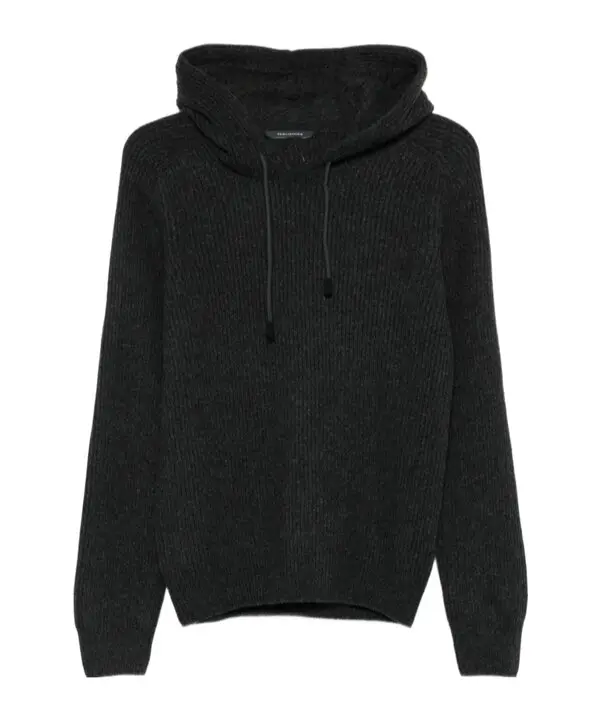 Tagliatore Knitted Hooded Jumper - Grey